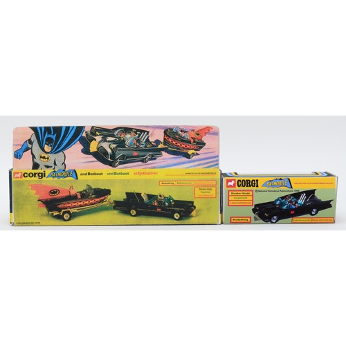 Corgi Toys; A 267 Batmobile, gloss black body blue windscreens, red ...