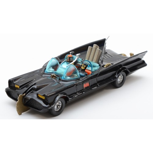 Corgi Toys; A 267 Batmobile, gloss black body blue windscreens, red ...