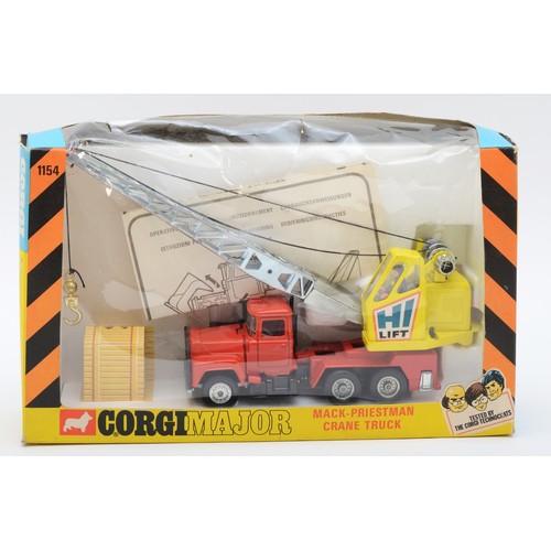 Corgi Toys; A Major No.1154 Mack - Priestman Crane Truck, with display ...