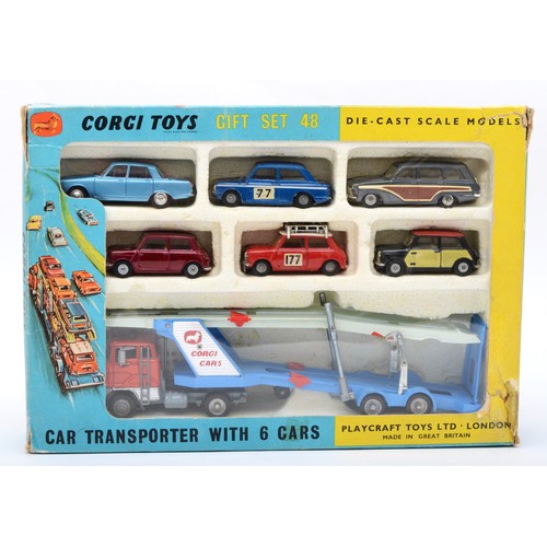 Corgi Toys; Gift Set 48 Ford Carrimore Car Transporter with Morris Mini ...