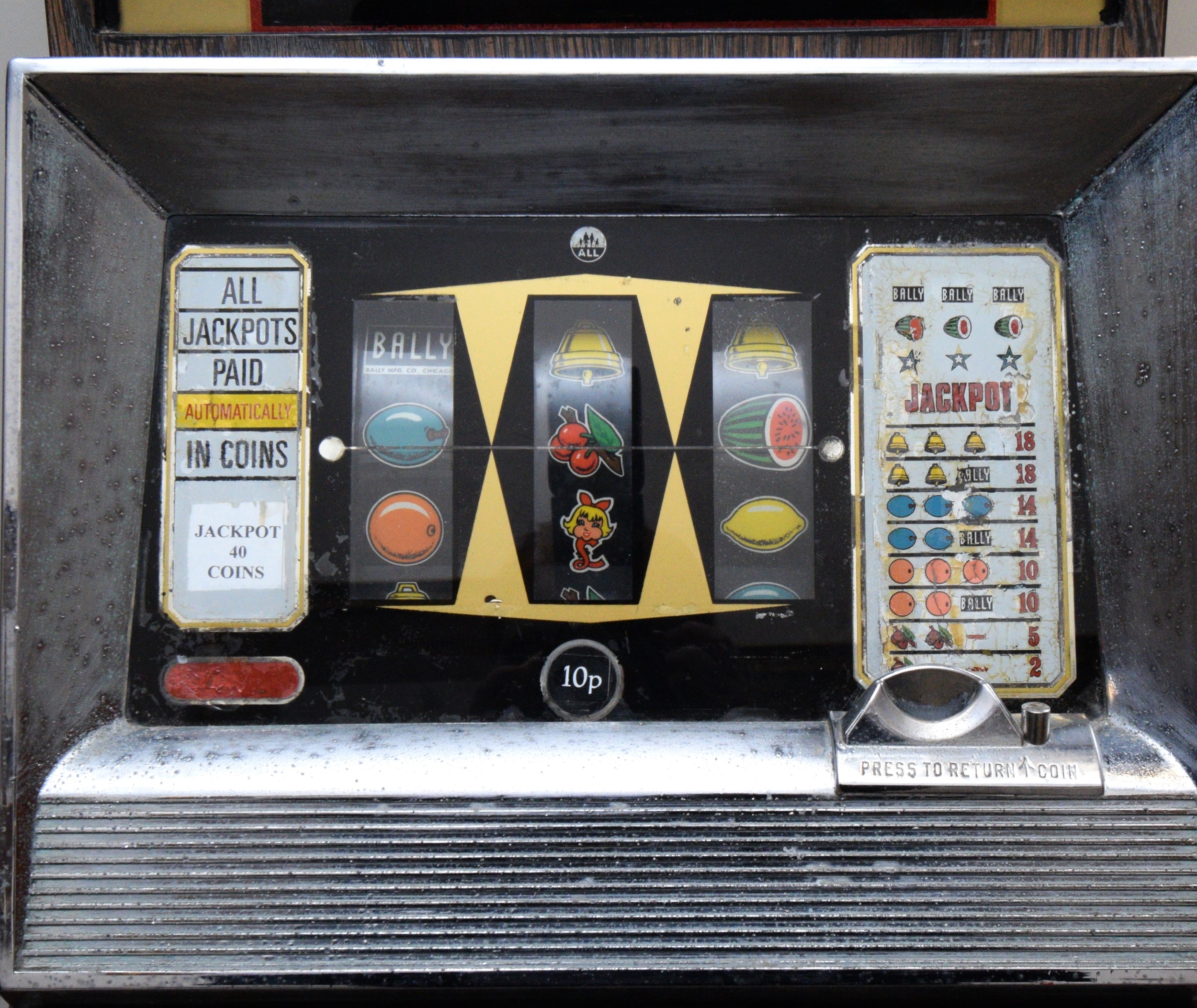 Bally, an electromechanical three reel and hold slot machine, c.1965/70 ...
