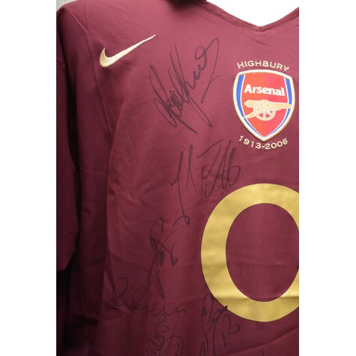 Signed Arsenal Shirt 2006-2007 XXL Signed by; Arsene Wenger Pat Rice ...