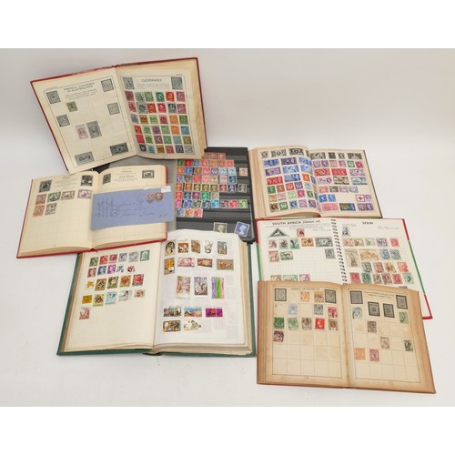 Seven vintage All World stamp albums, including a Victorian cover with ...