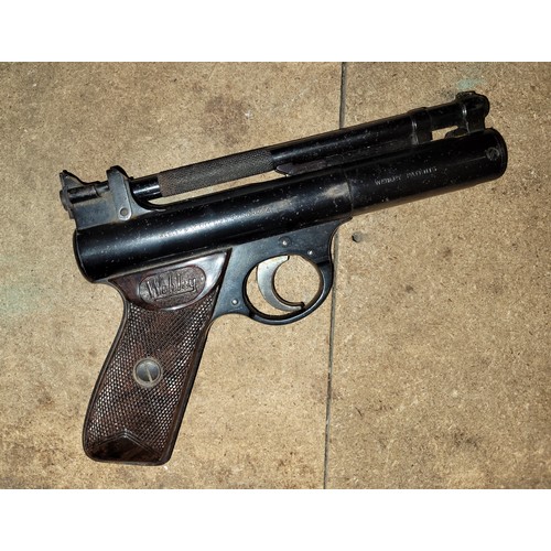 Webley And Scott Ltd; A Webley air pistol 'Senior' model .22 cal ...