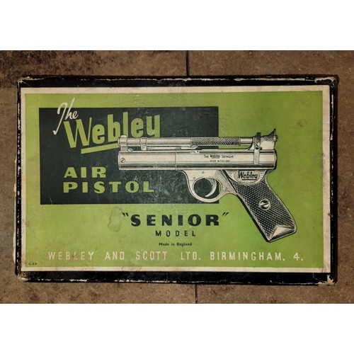 Webley And Scott Ltd; A Webley air pistol 'Senior' model .22 cal ...