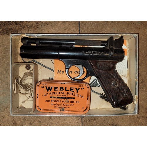Webley And Scott Ltd; A Webley air pistol 'Senior' model .22 cal ...
