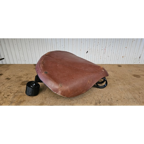 A vintage motorcycle seat