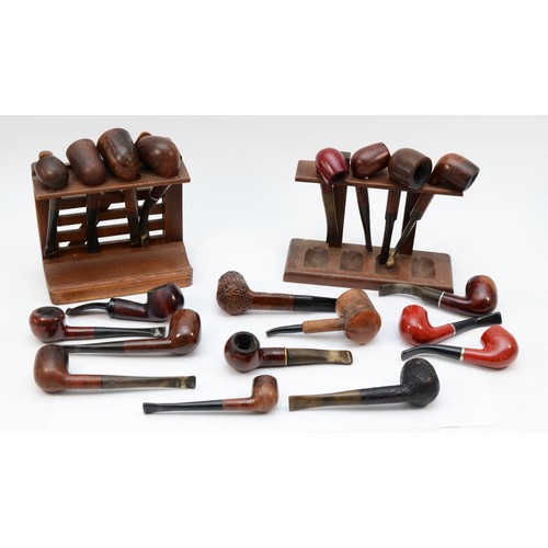 A collection of tobacco pipes, makers to include DR Max, Carey and ...