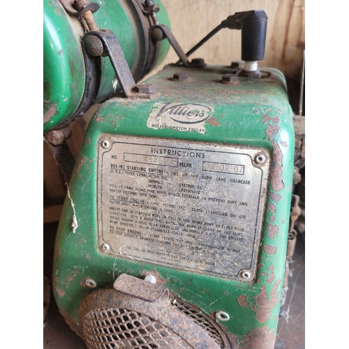 Two vintage Villiers static petrol engines. (2)