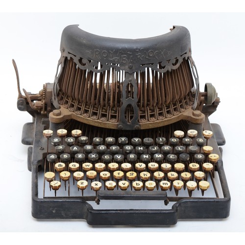 A Royal Bar-lock typewriter circa early 20th century, having a qwerty ...