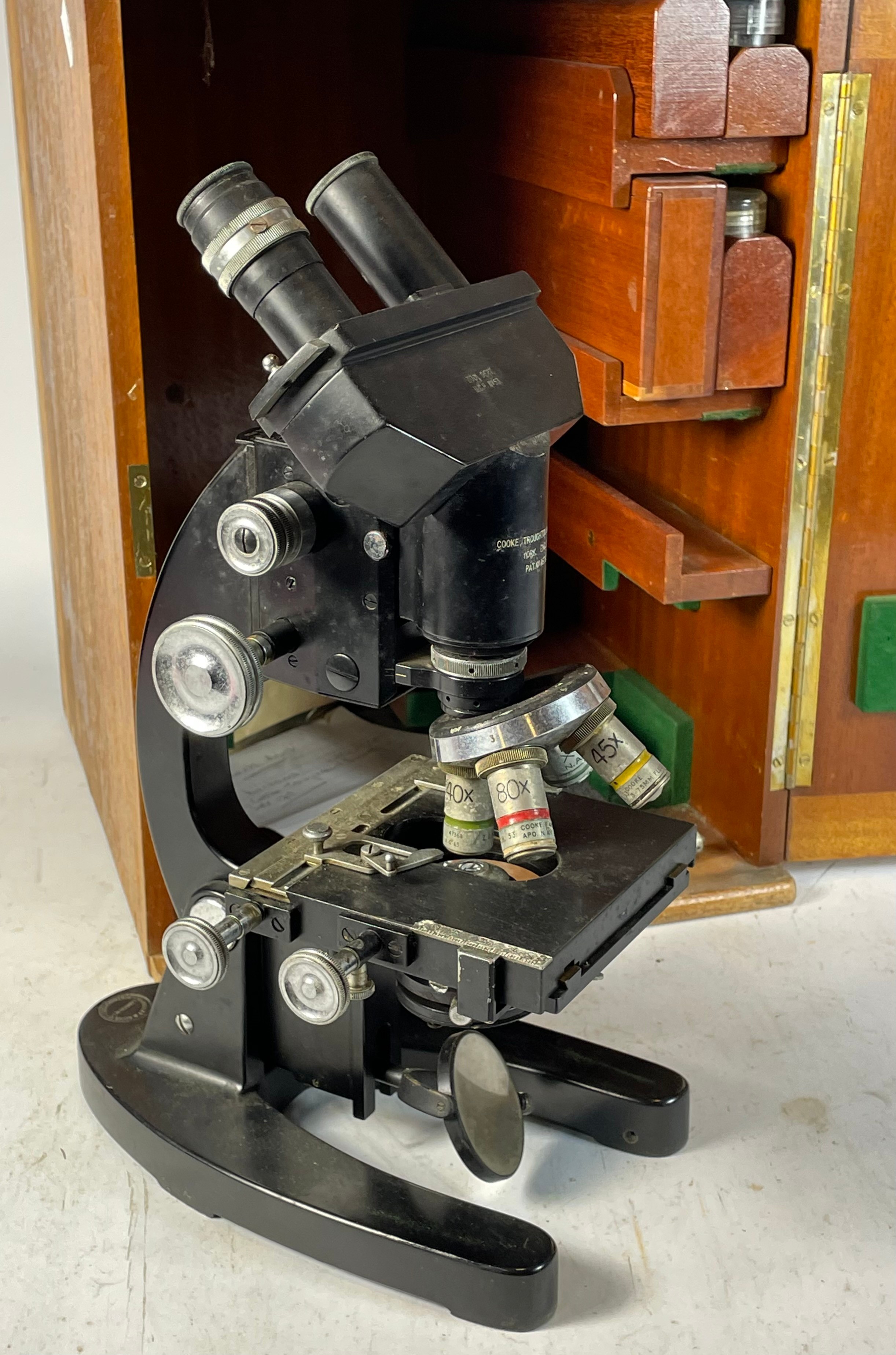An early 20th century Hawksley & Sons laboratory microscope, model ...