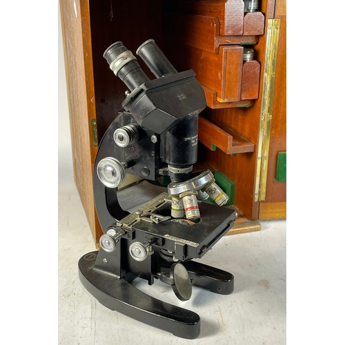An early 20th century Hawksley & Sons laboratory microscope, model ...
