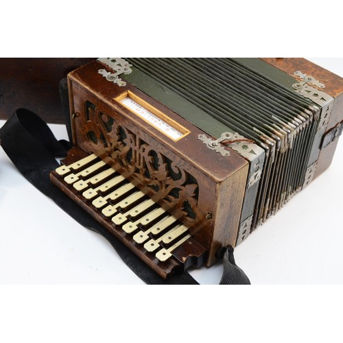 An early 20th century French piano accordion squeeze box, made by S ...