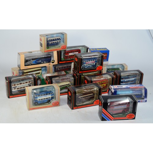 A collection of diecast model buses, makers to include Gilbow, Oxford ...