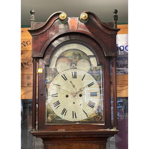 Thomas Earp, Kegworth, Leics, a Georgian eight day painted 13" dial ...