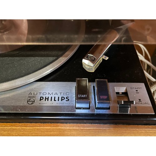 A Philips turntable together with a Ferguson portable record player and ...