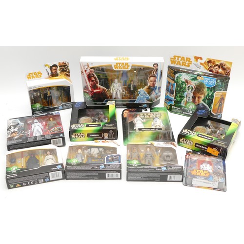 Star Wars; Eleven packs of Hasbro action figures, including 'The Power ...