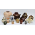 Collection of 20th century studio pottery to include Rye Pottery, Wold ...