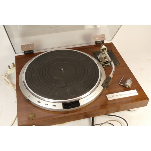 A 1970s JVC turntable, model DL-70.