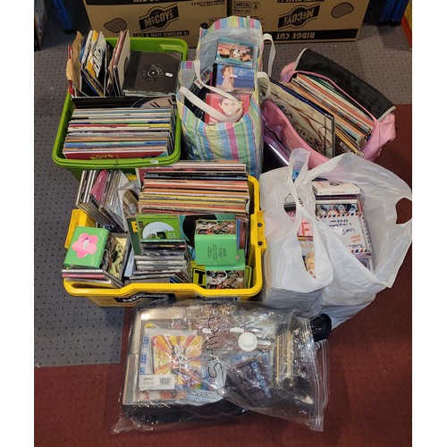 A large collection of 1980s/90s music CD's together with vinyl LPs and ...