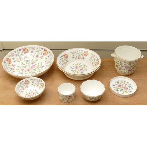 A collection of Minton bone china 'Haddon Hall' pattern with gold rim ...