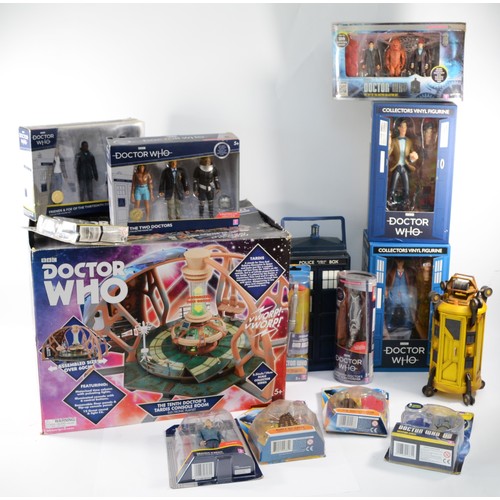 A collection of Doctor Who figurines and dolls, to include, two boxed ...