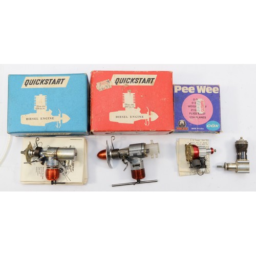 Two boxed Quickstart diesel engines for model aircrafts, to include ...