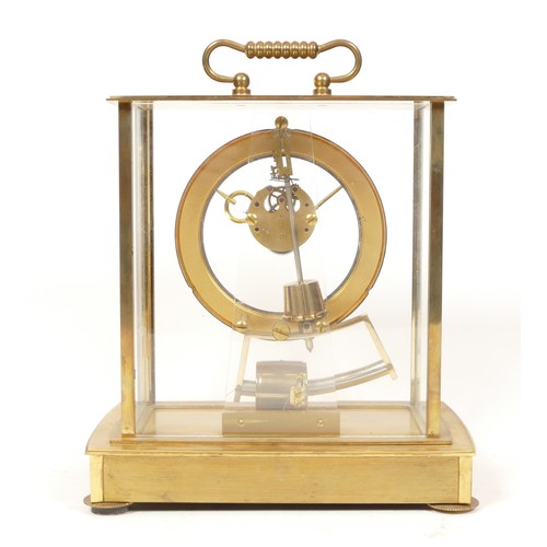 A 1960s Kundo 'Electronic' skeleton mantel clock with Arabic numerals and baton indices (Atmos-style