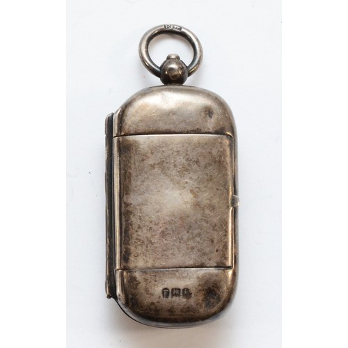 An Edwardian silver combination stamp, sovereign and half sovereign ...