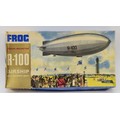 A FROG model construction kit, R-100 airship with mooring mast, 1/500.