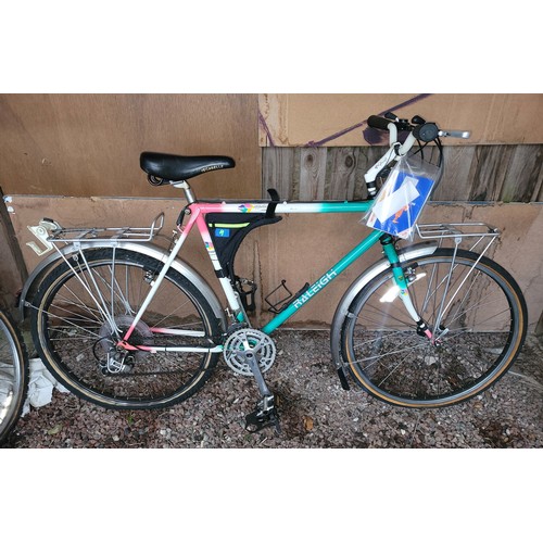 A 1980s MTB Raleigh Appalachian cycle frame, 21", fitted with mudguards ...