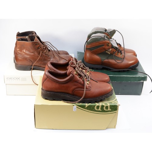Nee Bee - No Bull, feet dry, walking/trek boots, brown leather/green ...