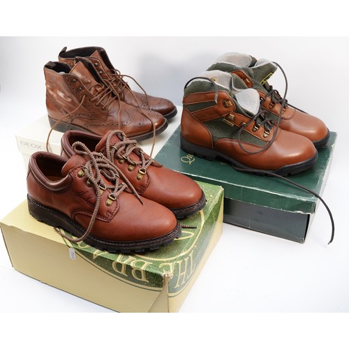 Nee Bee - No Bull, feet dry, walking/trek boots, brown leather/green ...