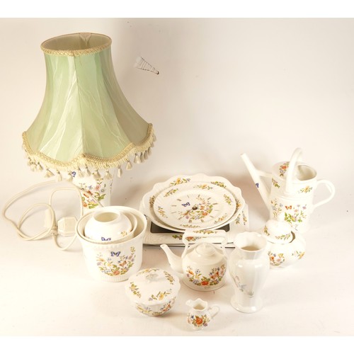A large collection of Aynsley pottery pieces 'Cottage Garden' pattern ...
