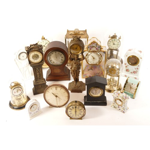 A collection of mid twentieth-century and later mantel clocks and ...