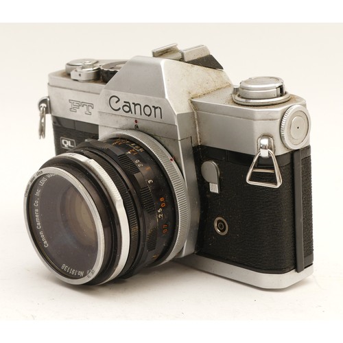 A Canon FT QL 35mm camera.