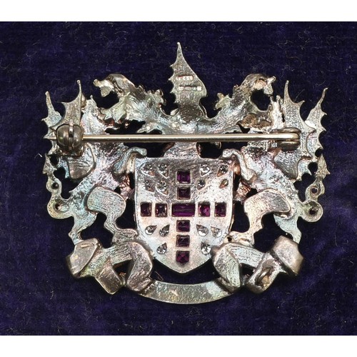 The City of London coat of arms, a silver, red and clear paste, and ...