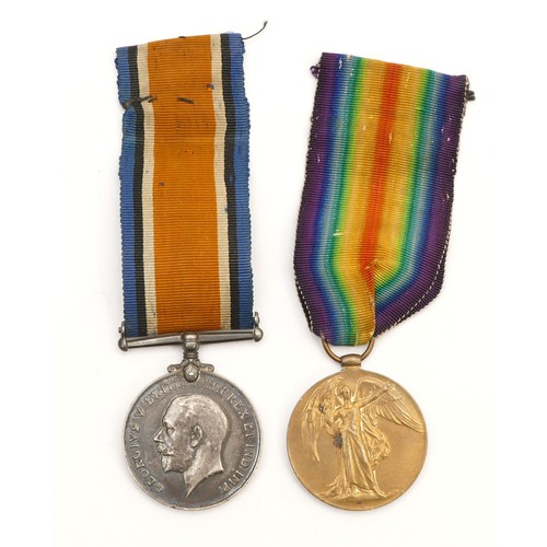 WWI pair of War and Victory medals, awarded to 214680 GNR. W ...