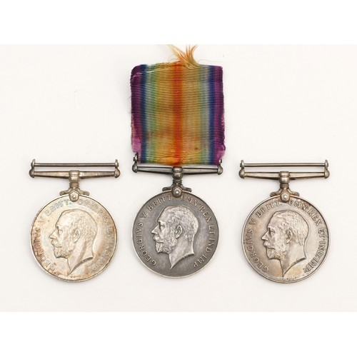 WWI Trio of War medals, awarded to 11735 PTE. R. W. Heathgote. Ches. R ...