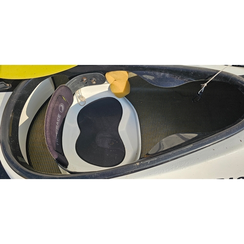 Xcite Tiderace sea kayak, c.2010, 5.4m, with two paddles and other ...