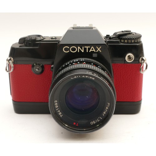 A Contax 137 MA Quartz film camera with a Planar Carl Zeiss f/1.7 50mm ...