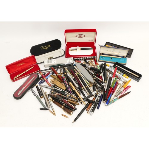 A large collection of 20th century and later writing pens, to include ...