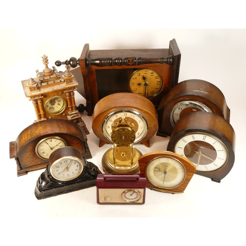 A collection of mid twentieth-century and later mantel, anniversary and ...