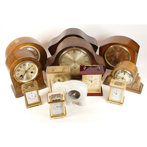 A collection of mid twentieth-century and later clocks, primarily ...