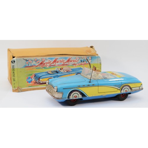Gescha Toys; A 1950s Gescha (Western Germany) tinplate 'Radio Music Car ...