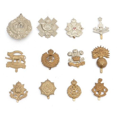 12x Military cap badges, to include the Parachute Regiment, S.W.B and ...