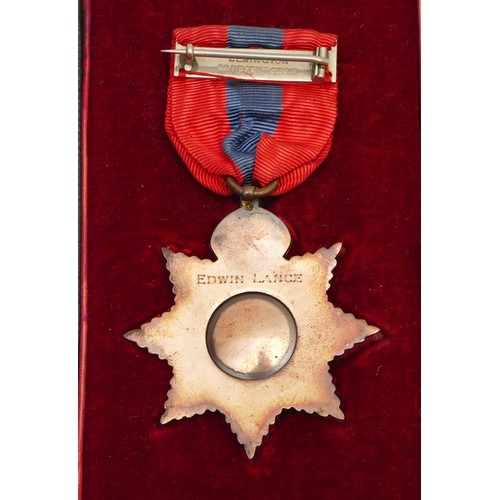 An Edward VII Imperial Service medal, presented to Edwin Lance, boxed.