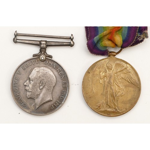 WWI pair of War and Victory medals, awarded to 26612 PTE. J. Sharples ...
