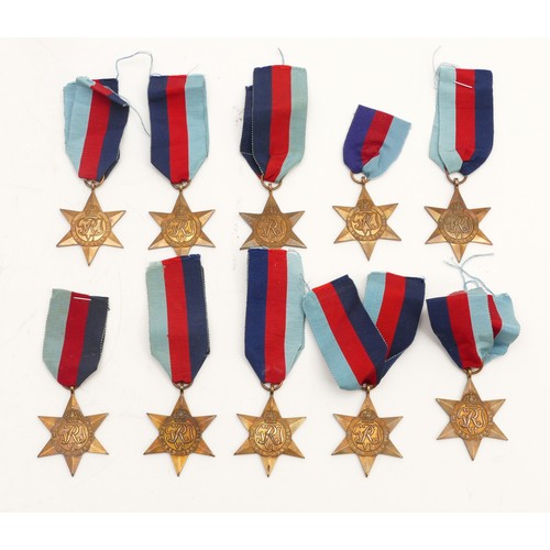 WWII medals to include, ten 1939-1945 Stars.
