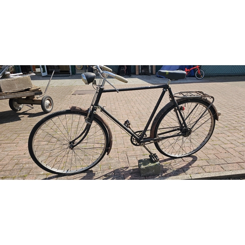 A Raleigh gentleman's bicycle, with rod brakes and 3 speed gears, for ...